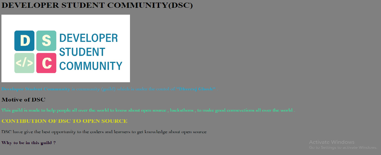 guild web page | Devpost