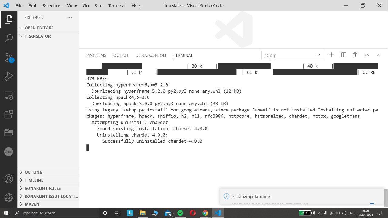Tabnine used in project | Devpost