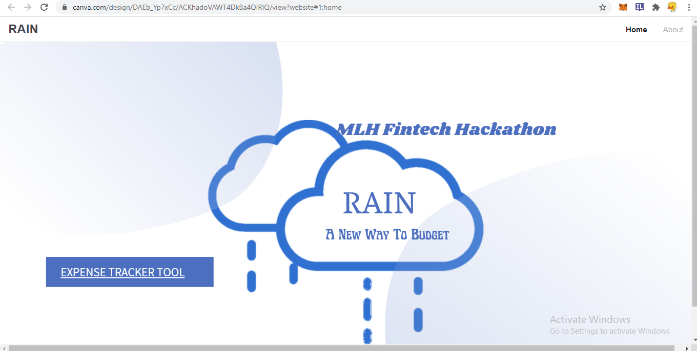 Rain - manage your Expenses | Devpost