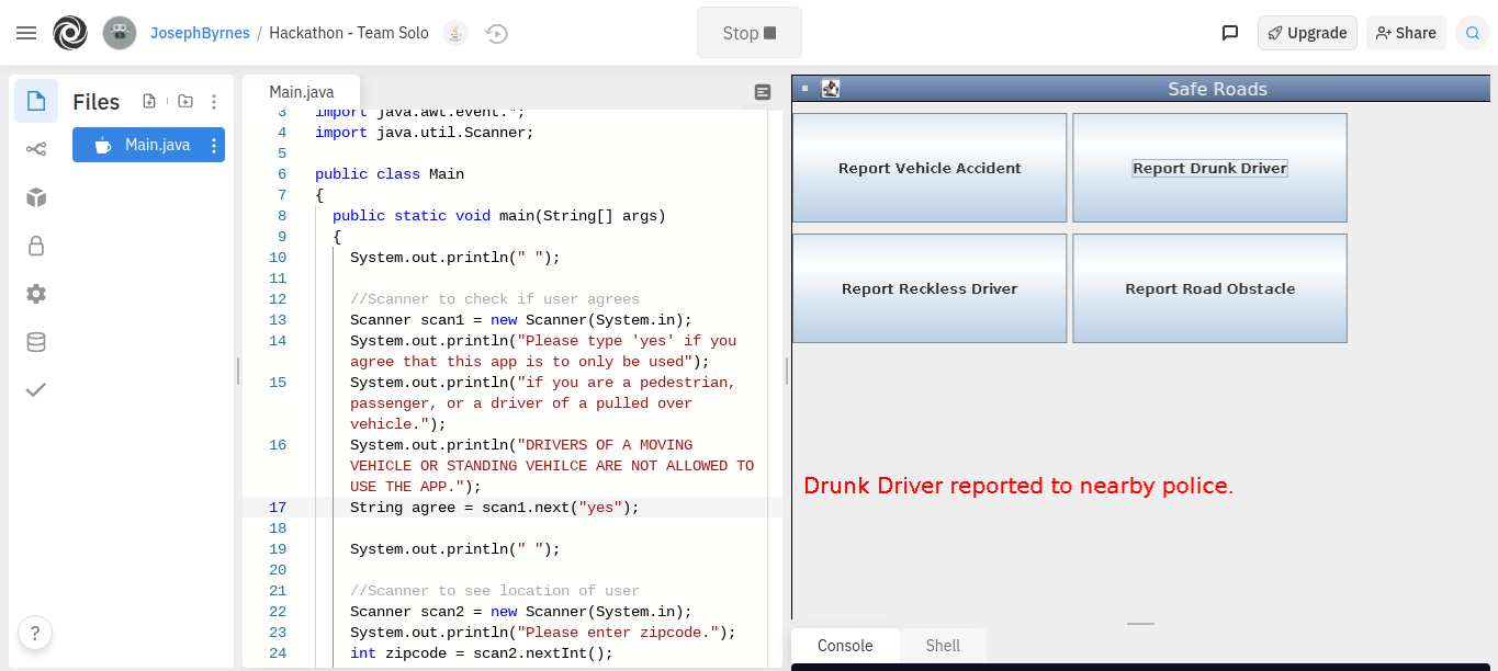 Safe Roads | Devpost