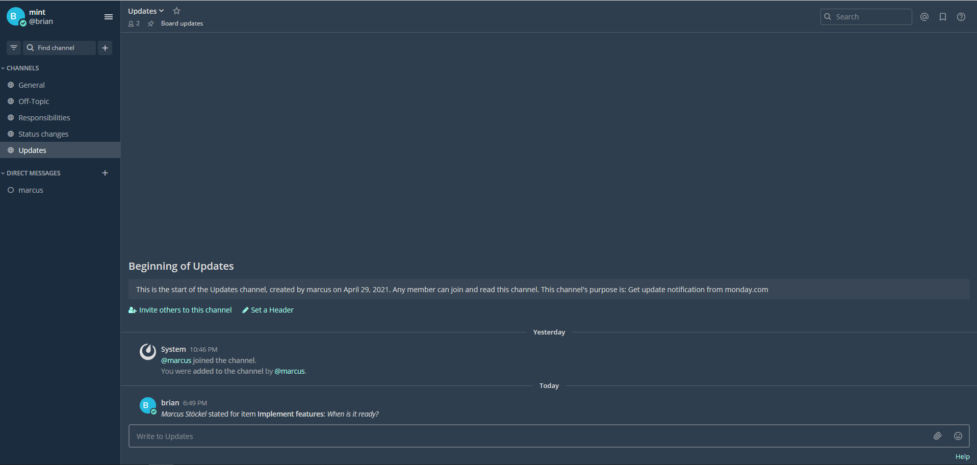 Mattermost integration | Devpost