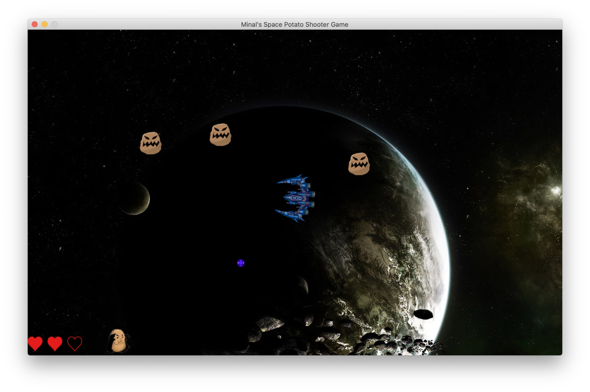 Minal's Space Potato Shooter Game | Devpost