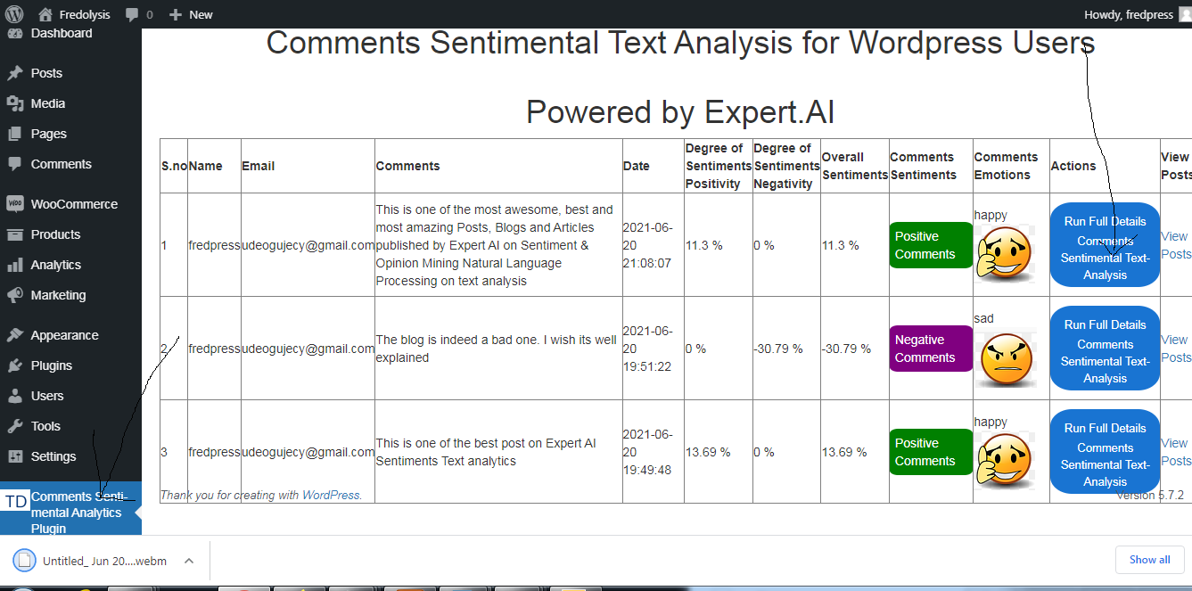 Wordpress Plugins Comments Sentimental Text Analysis Devpost 4679