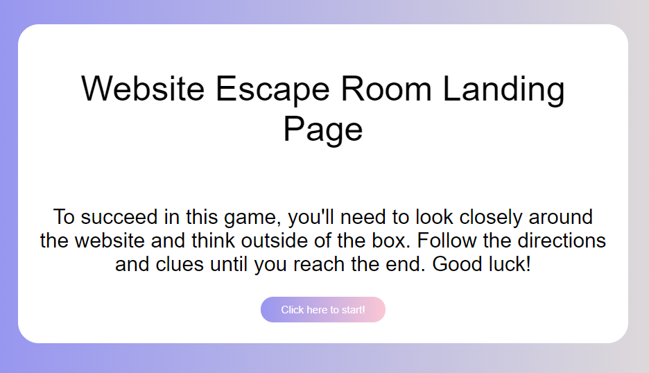 Website "Escape Room" Game | Devpost