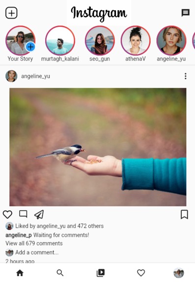 Instagram UI | Devpost