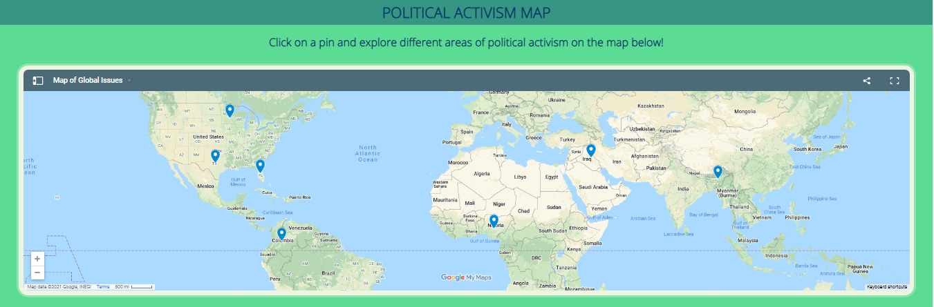 Political Activism Map | Devpost