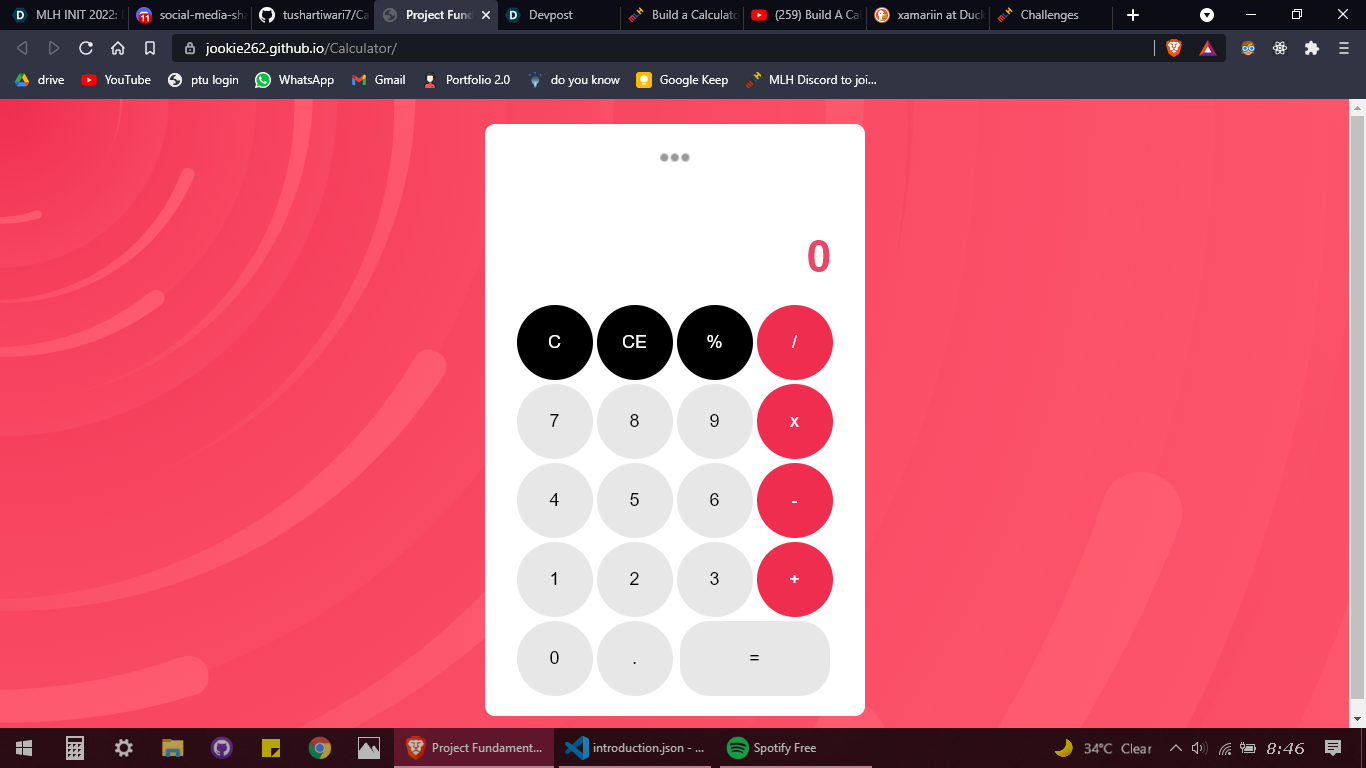 Build a calculator | Devpost