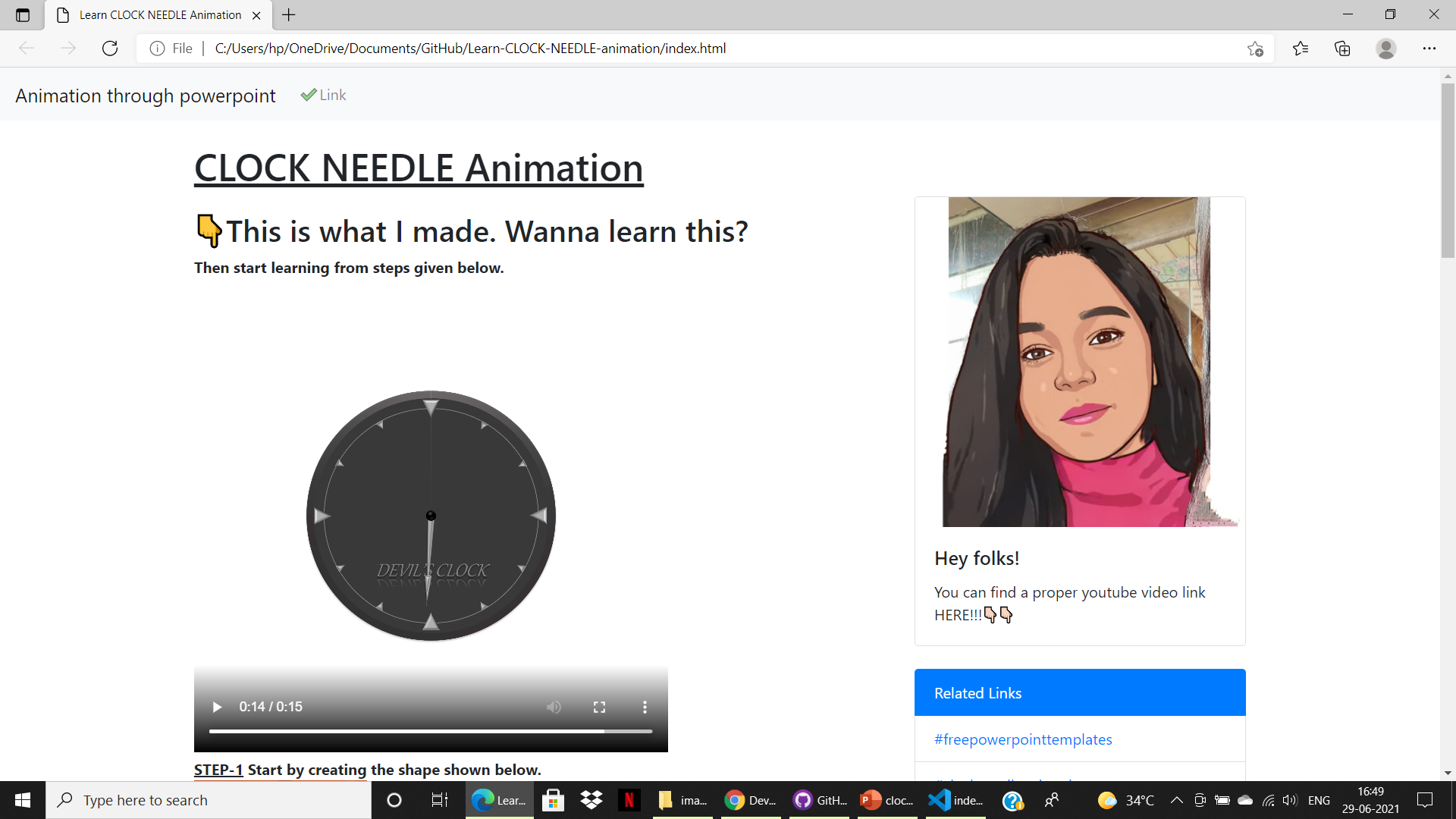 Learn CLOCK - NEEDLE animation | Devpost