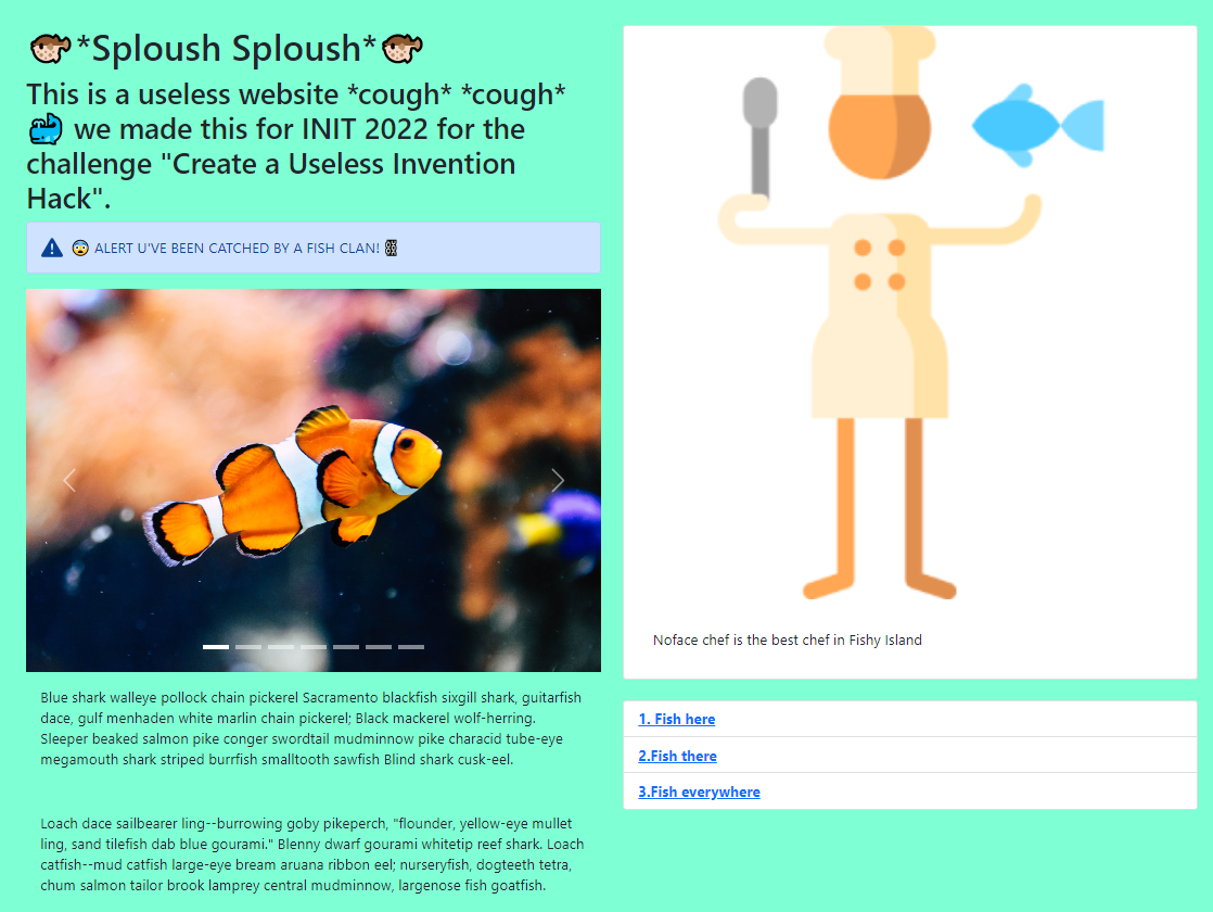 Silly Fishy Invention | Devpost