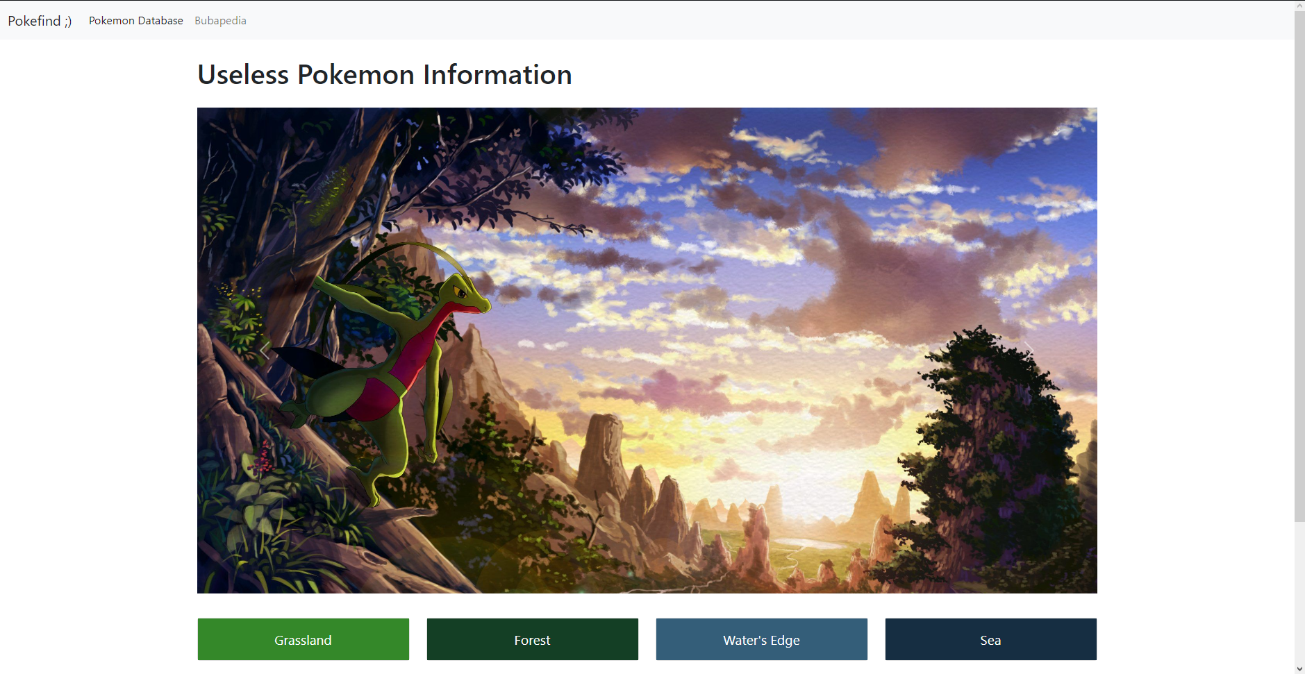 Useless Pokemon Travel Guide | Devpost