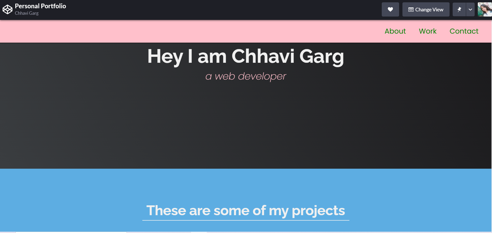 My portfolio website | Devpost