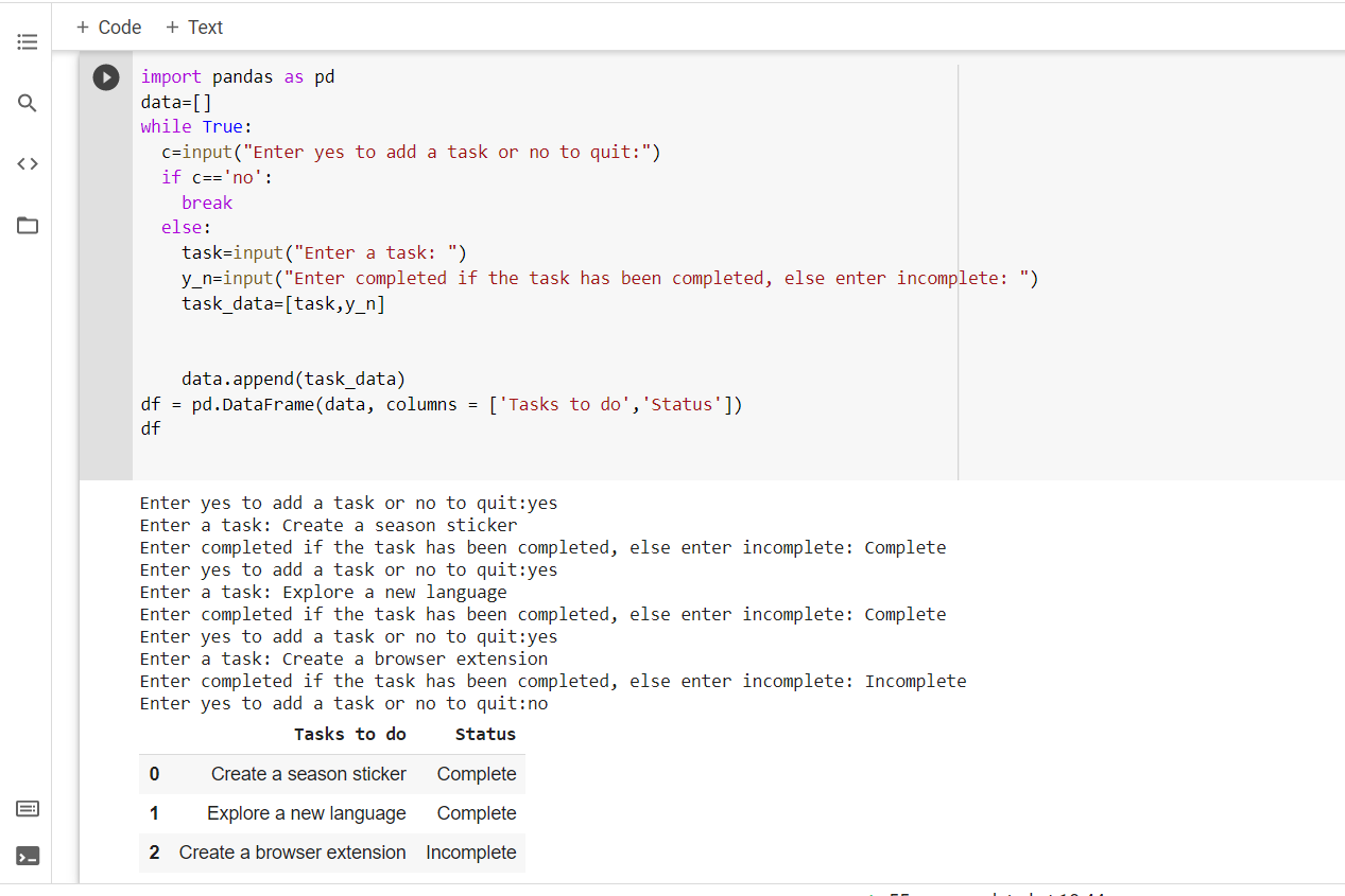 A simple to-do application | Devpost