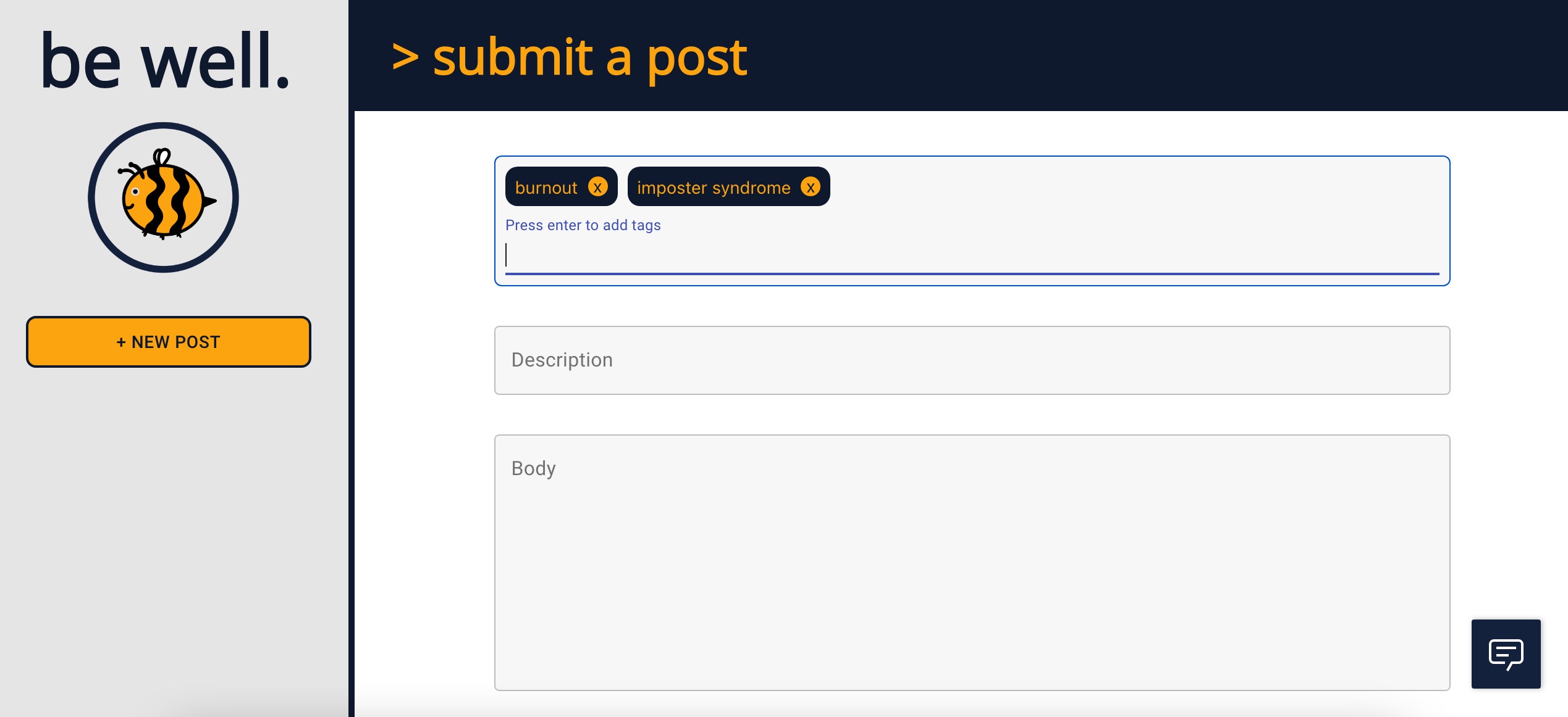 Be Well: Mental Health for Students, by Students | Devpost