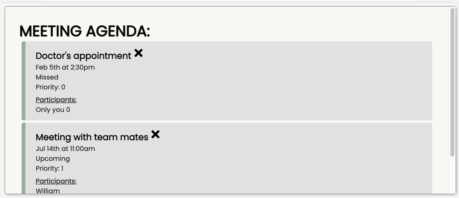 Meeta (meeting agenda app) | Devpost