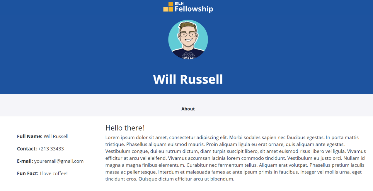 MLH Portfolio Template | Devpost