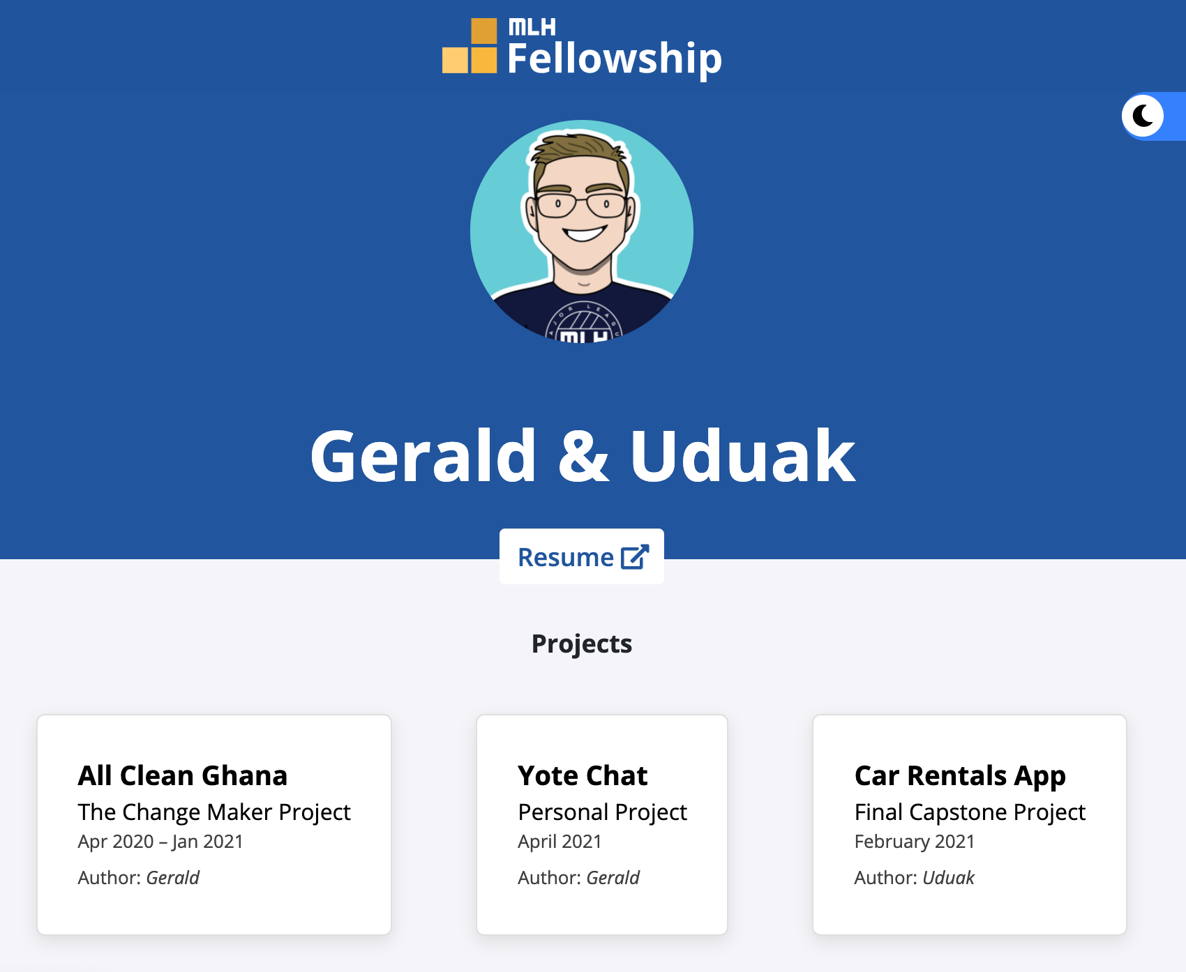 Team 2 MLH Portfolio (Pod 3.1.4) | Devpost