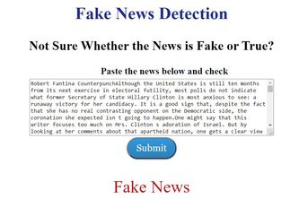 Fake News Detection | Devpost