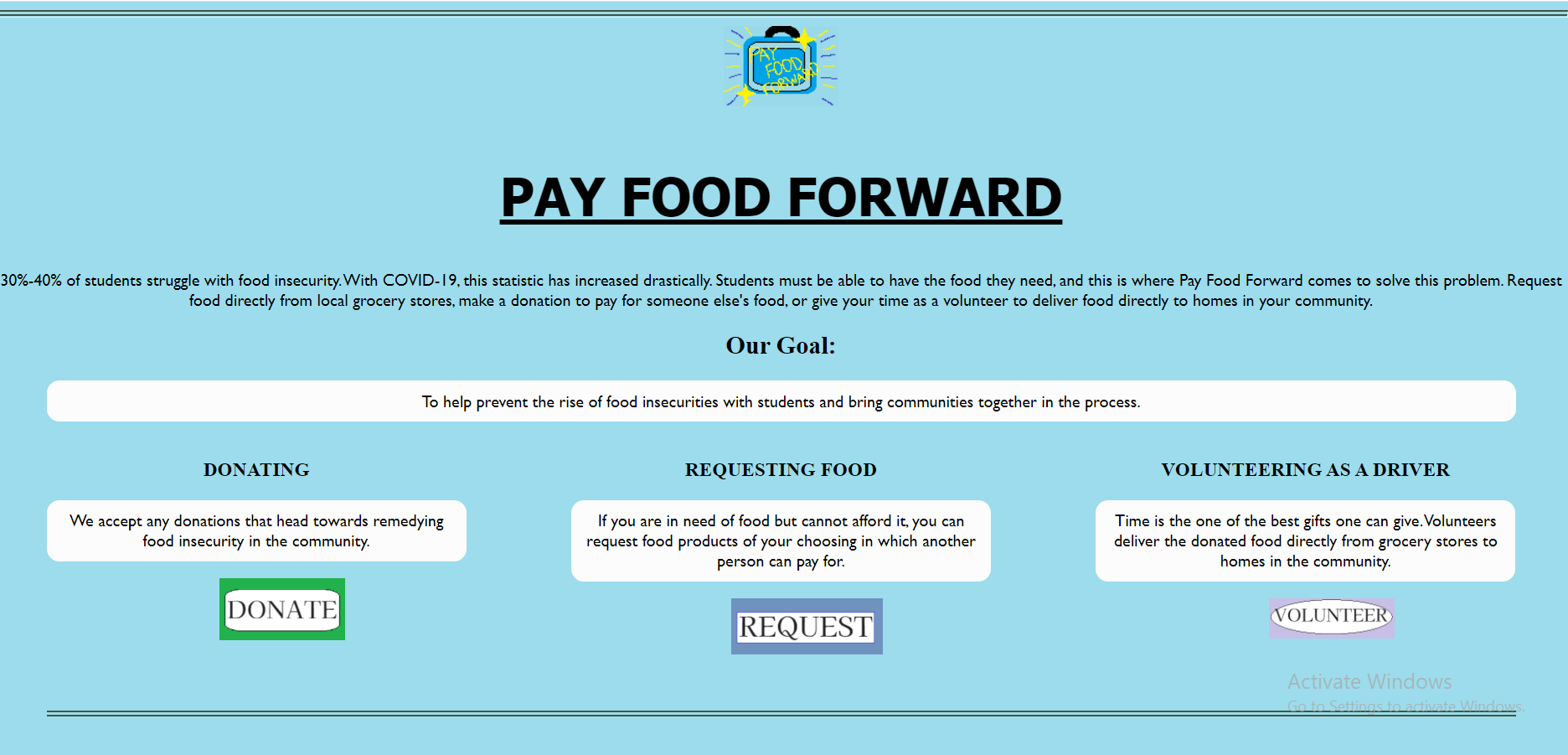 Pay Food Forward | Devpost