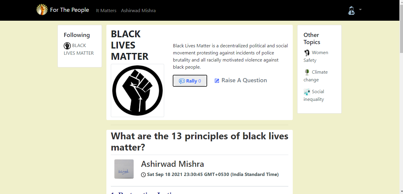 For The People | Devpost