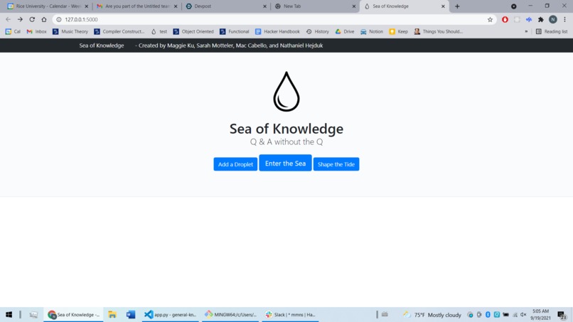 Sea of Knowledge | Devpost