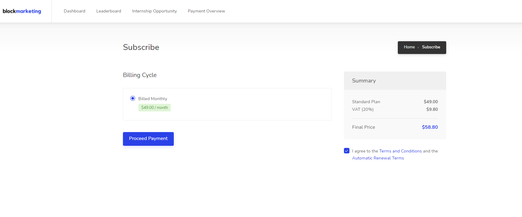 Block Marketing | Devpost