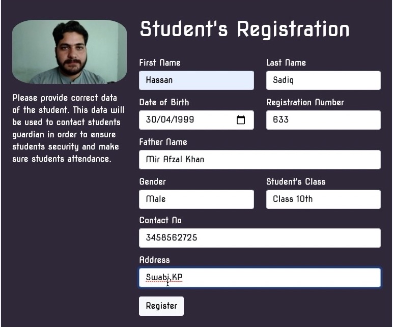 Face Recognition Based Smart Solution for Students Security. | Devpost
