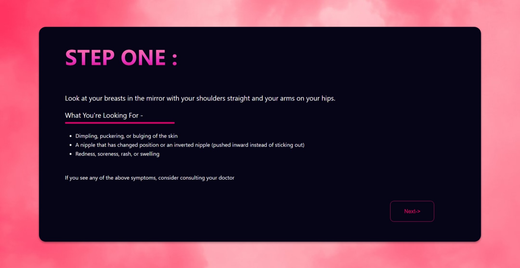 Breast Cancer Self Examination App | Devpost