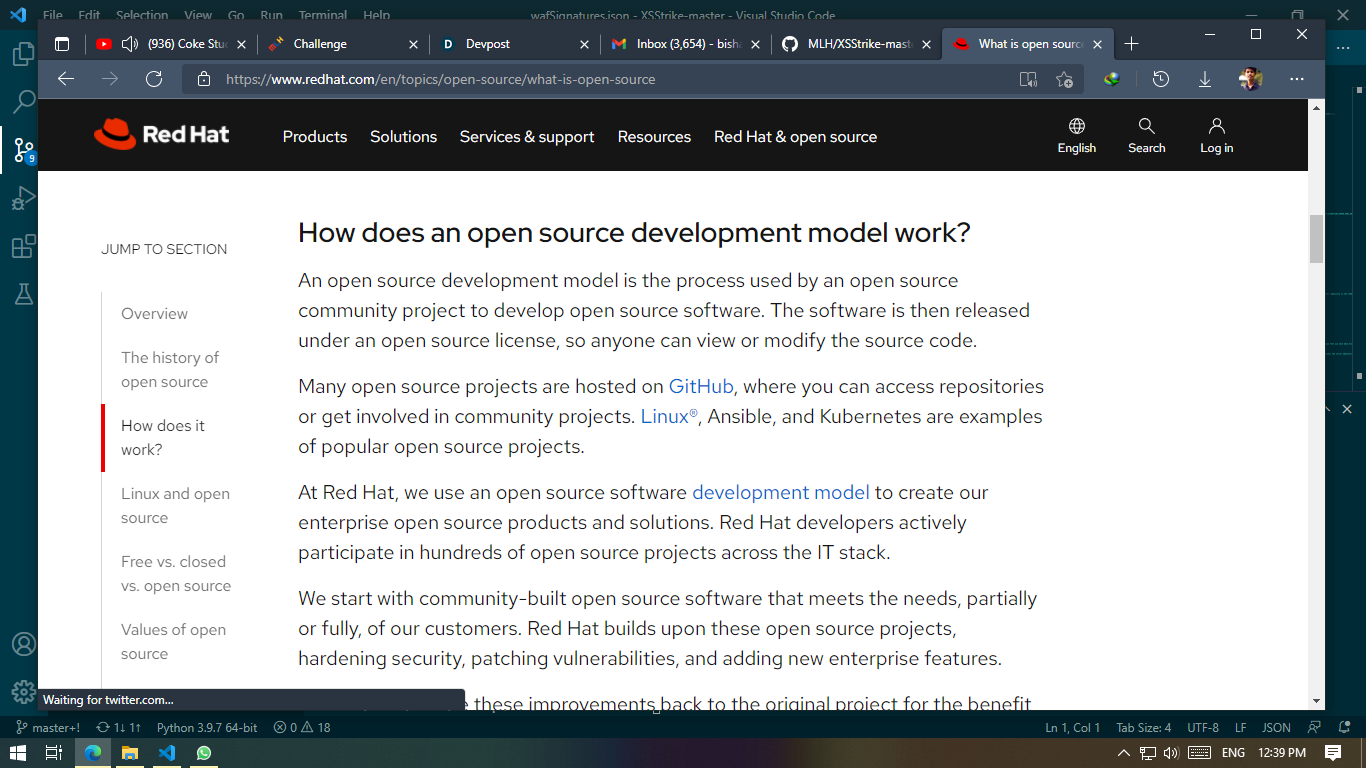 learning about open source and recreating a project | Devpost