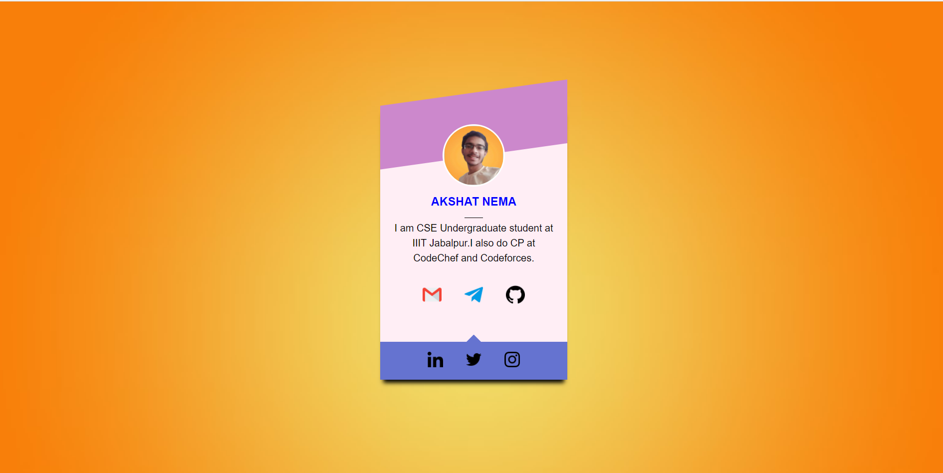 My Profile Card | Devpost