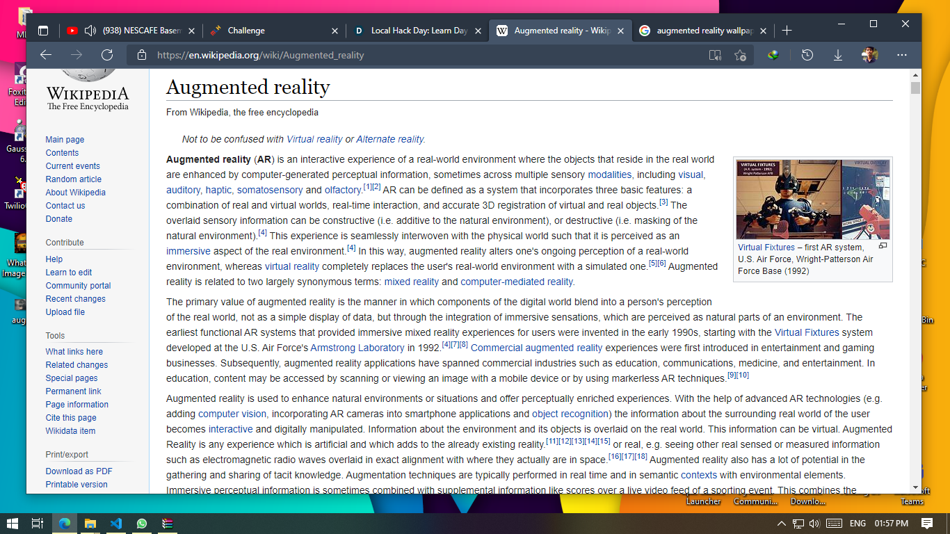 learning Augmented Reality | Devpost