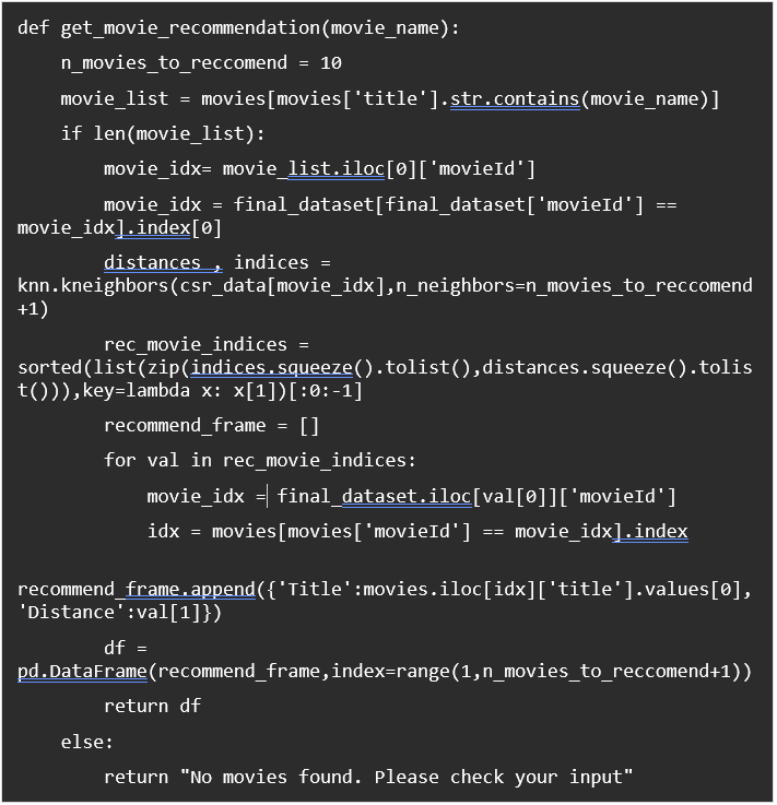 Create a Movie Recommender | Devpost