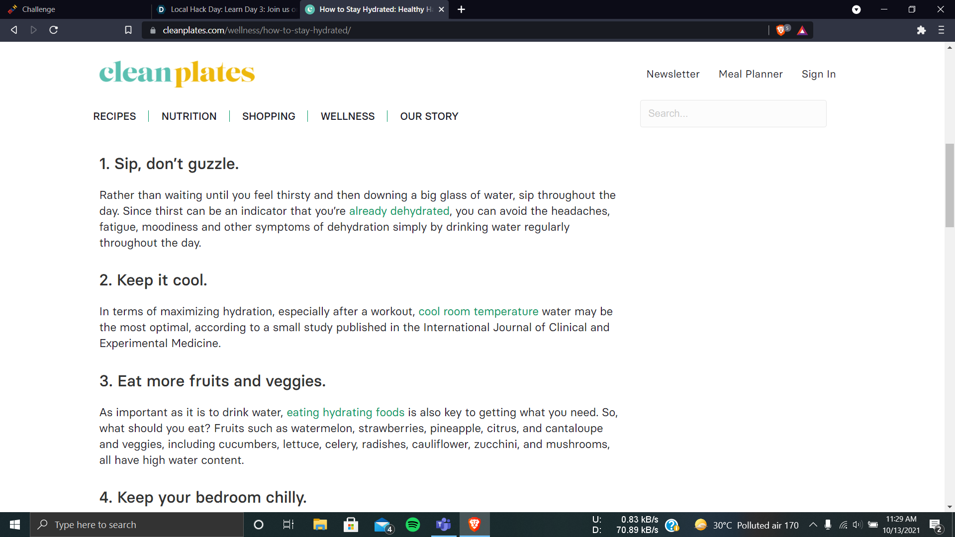 Learn to Stay Hydrated | Devpost