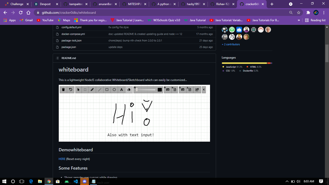 Online White Board | Devpost