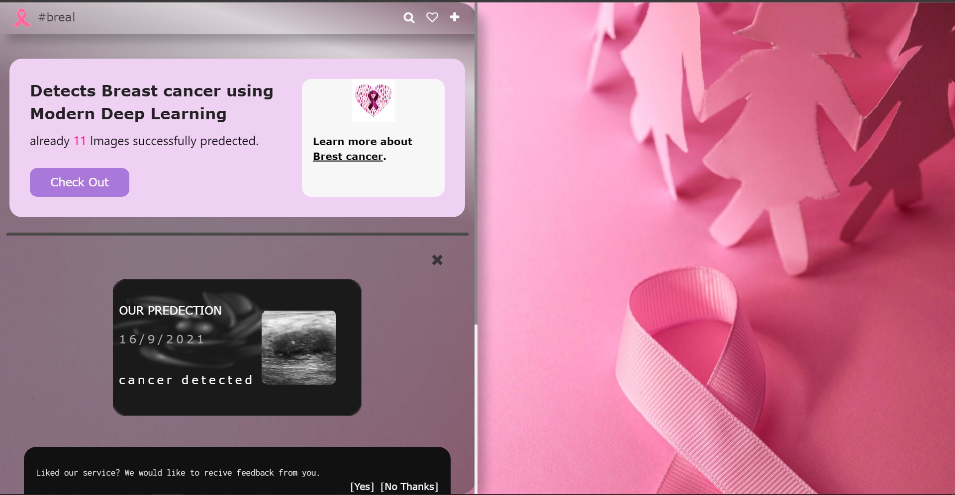 breast-cancer-detection app | Devpost