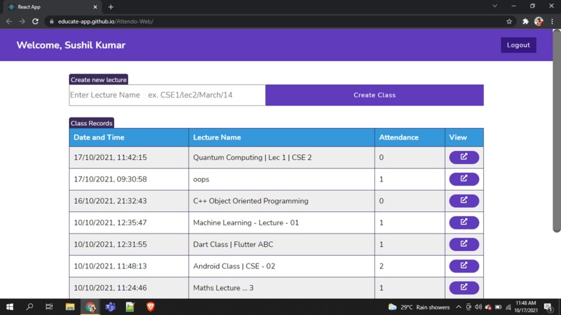 Attendo - Smart Attendance Manager | Devpost