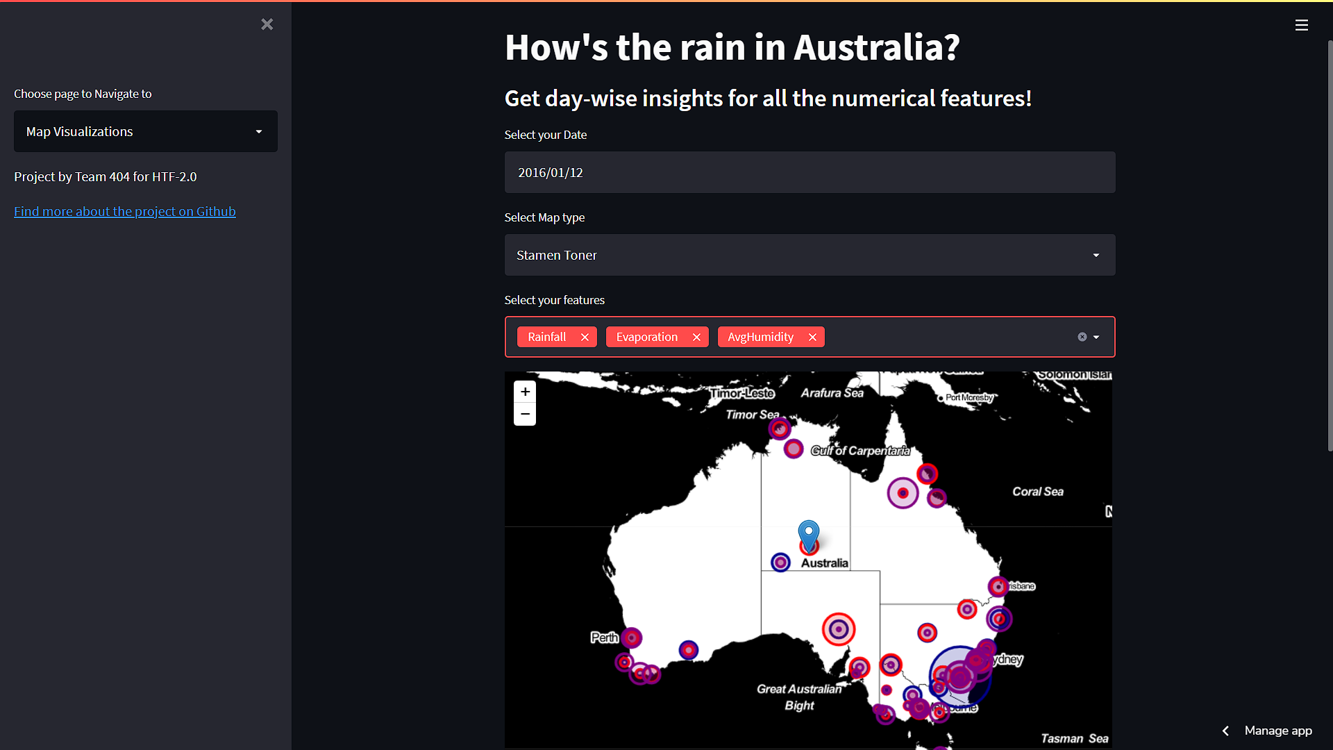 How's the rain in Australia? | Devpost