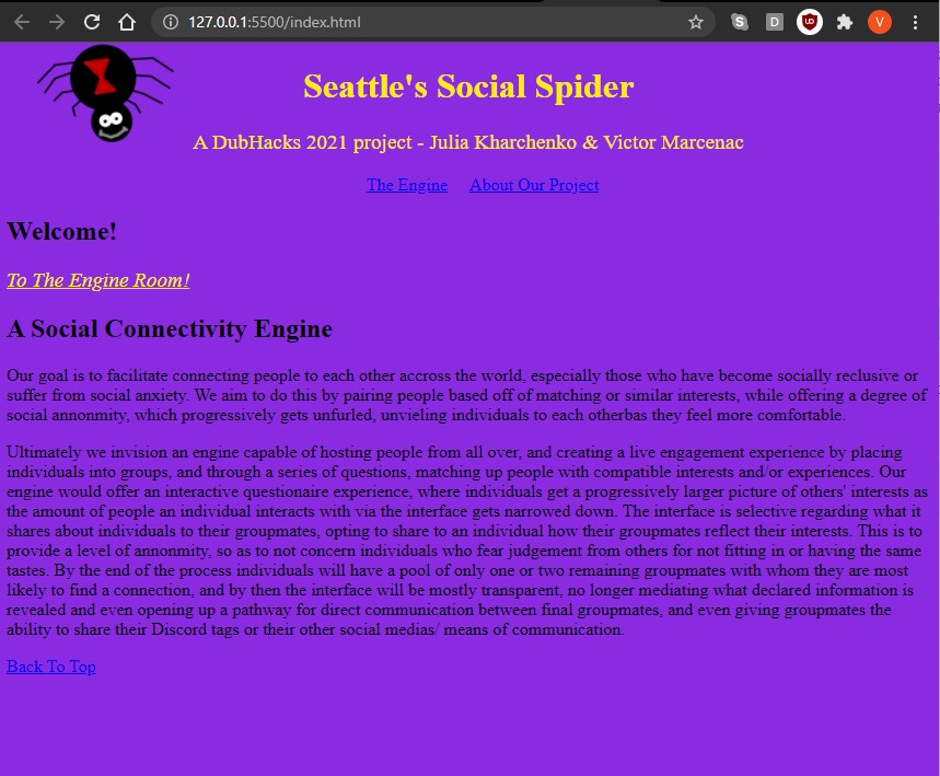 Seattle Social Spider | Devpost