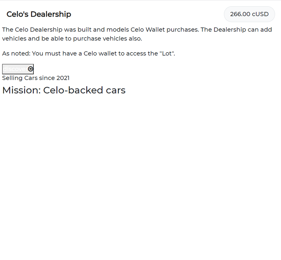 Celo's Car Dealership | Devpost