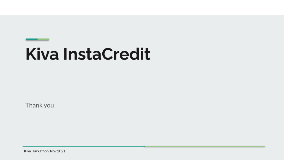 Kiva InstaCredit | Devpost