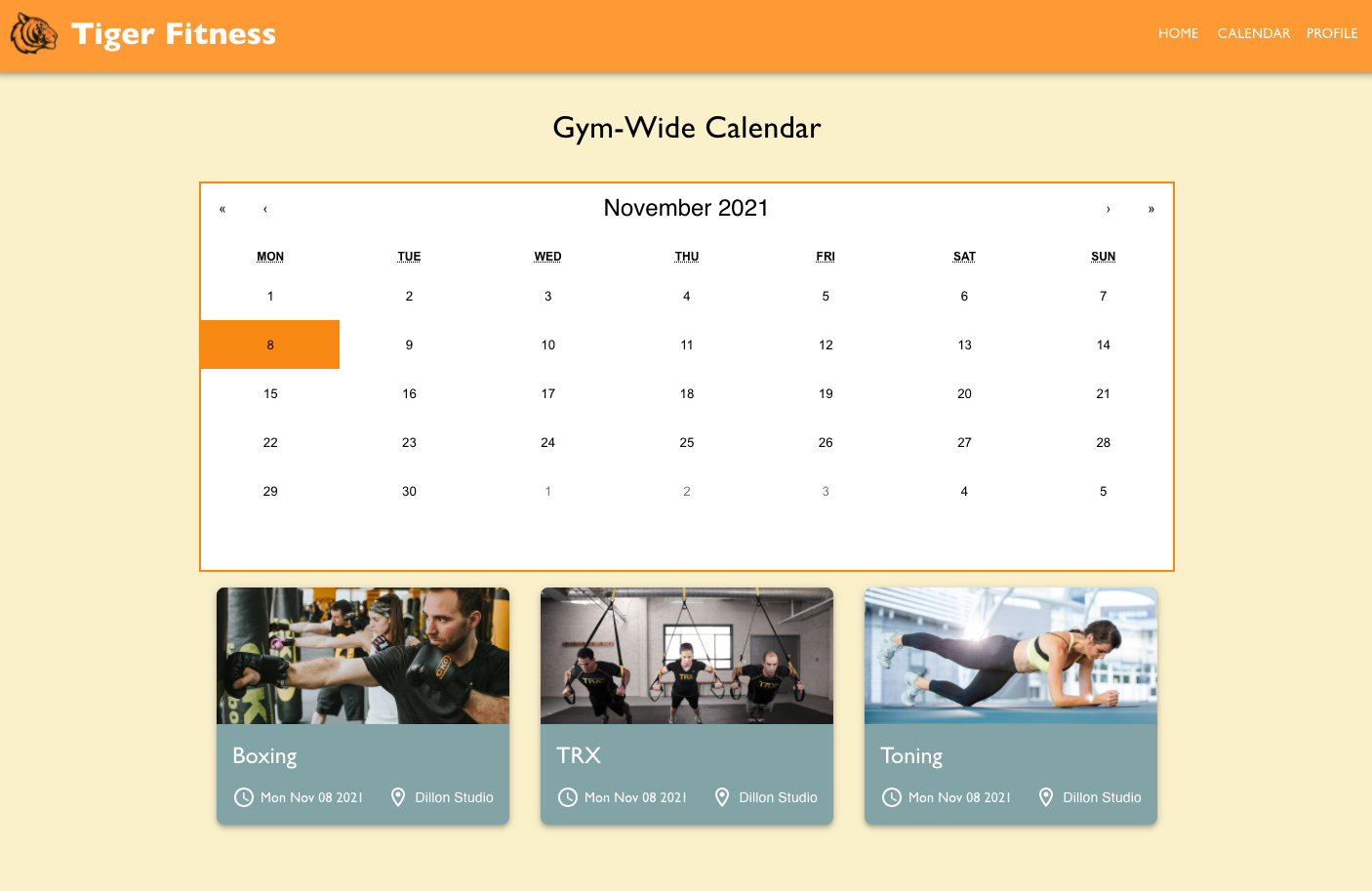 Tiger Fitness | Devpost