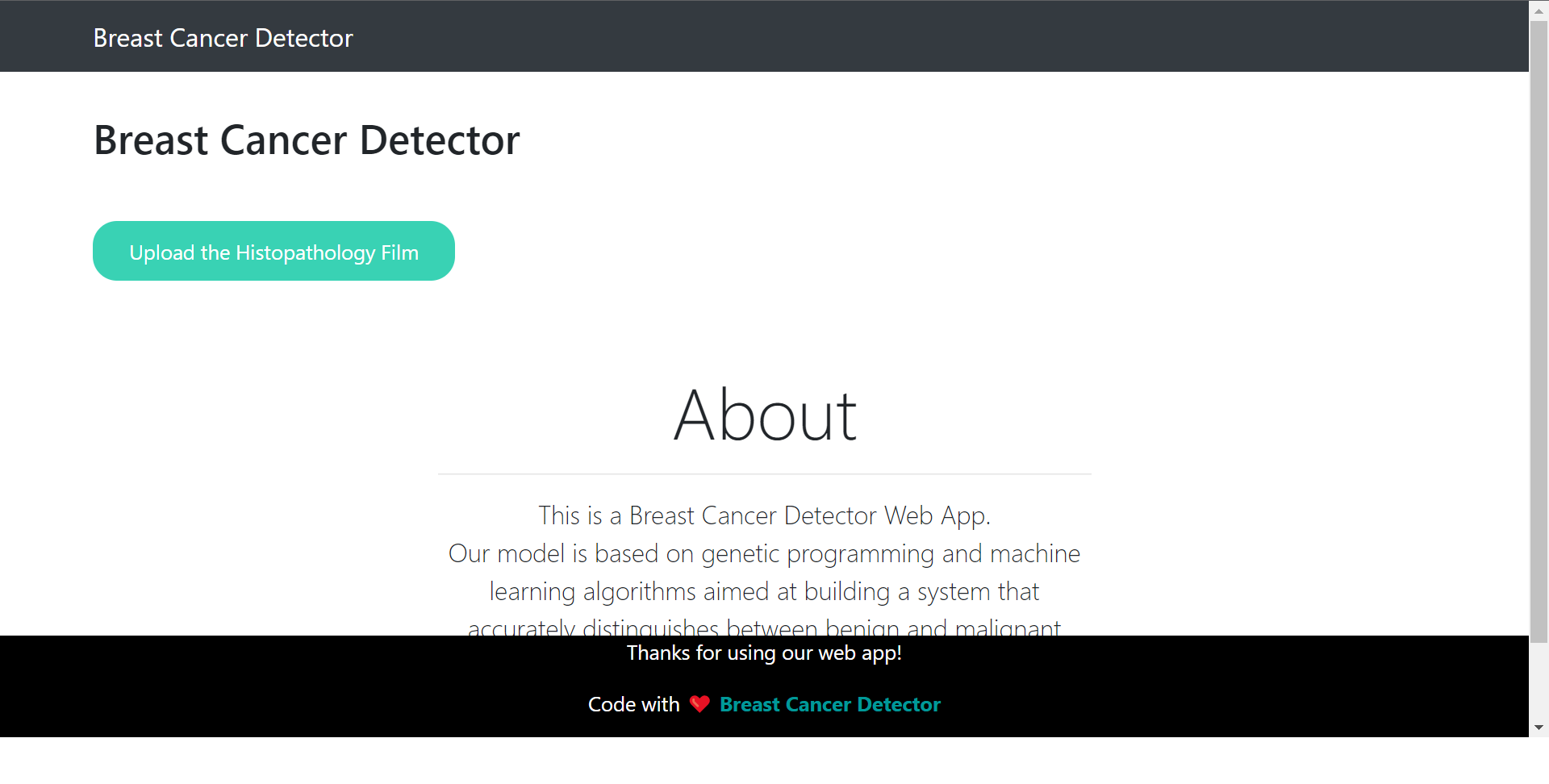 Breast Cancer Detector App | Devpost