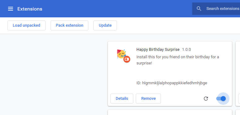 Happy Birthday Chrome Extension | Devpost