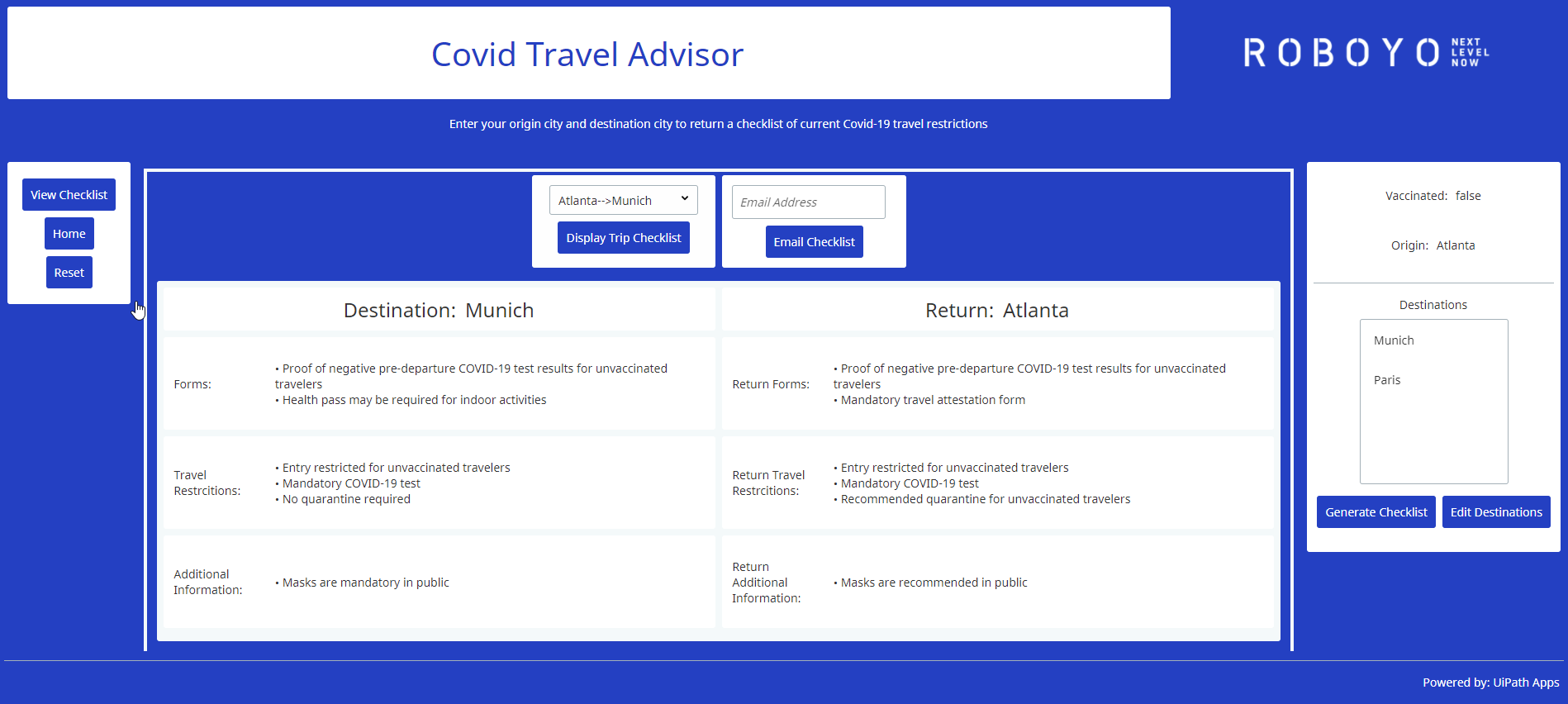 Covid Travel Advisor | Devpost