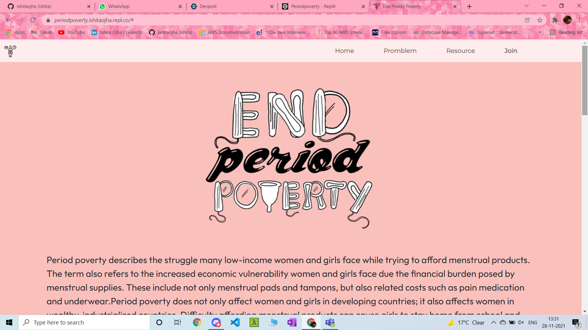 End Period Poverty | Devpost