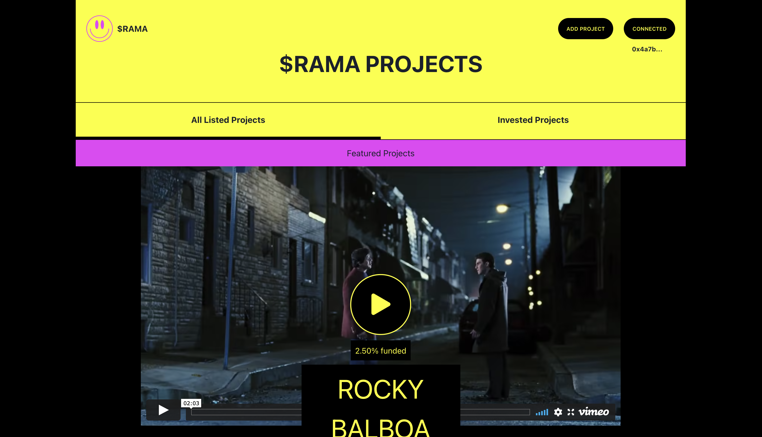 Picturama-DeFi - Financing Independent Cinema | Devpost