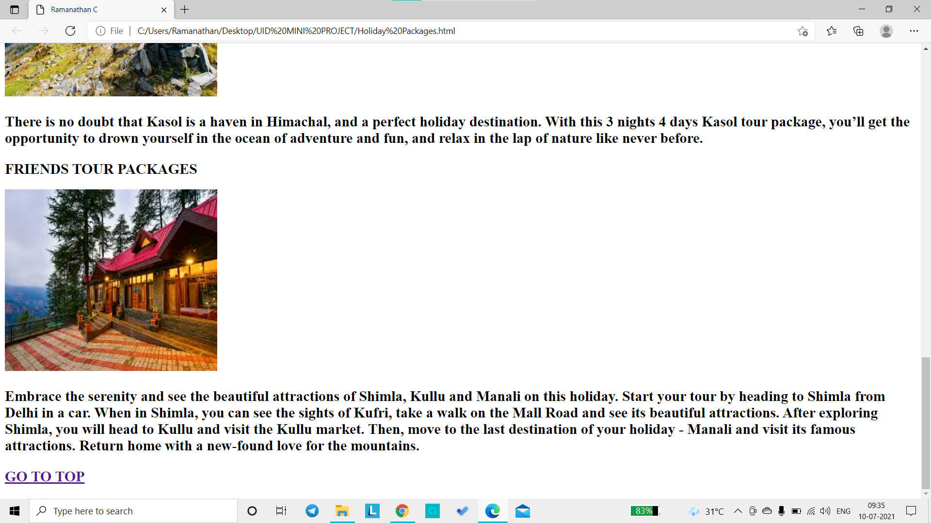 Travel and Tourism | Devpost