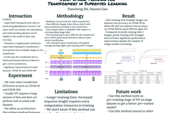 Joint Image Training for Transformers in Supervised Learning | Devpost