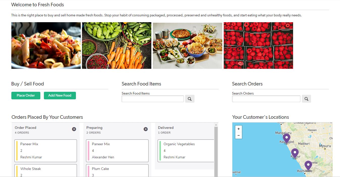 Fresh Foods - Home Cooked Foods | Devpost