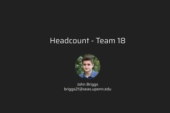ESE 111, Team 18, Headcount | Devpost