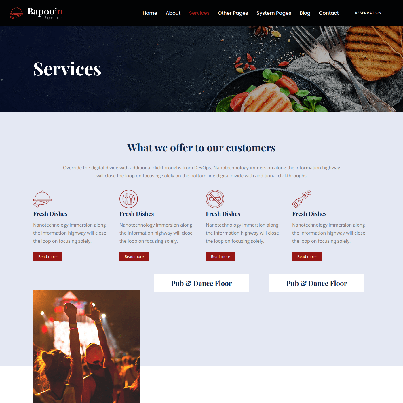 Bapoon - Restaurant Hubspot Theme | Devpost